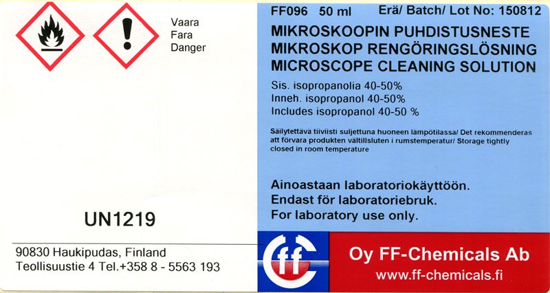 Microscope Cleaning Solution - FF-Chemicals
