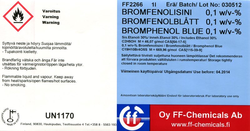 Bromophenol Blue Solution 0,1 w/v-% - FF-Chemicals
