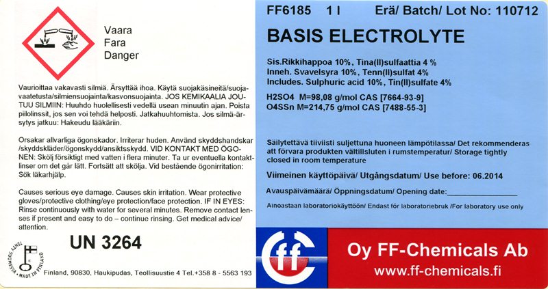 Basis Electrolyte - FF-Chemicals
