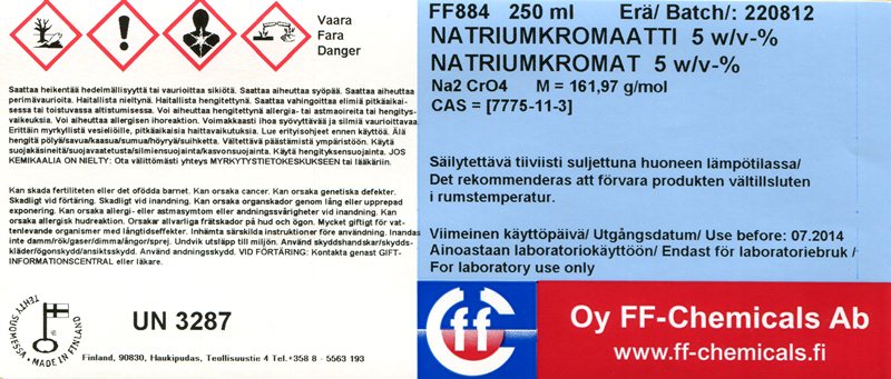 Sodium Chromate Solution 5 w/v-% - FF-Chemicals