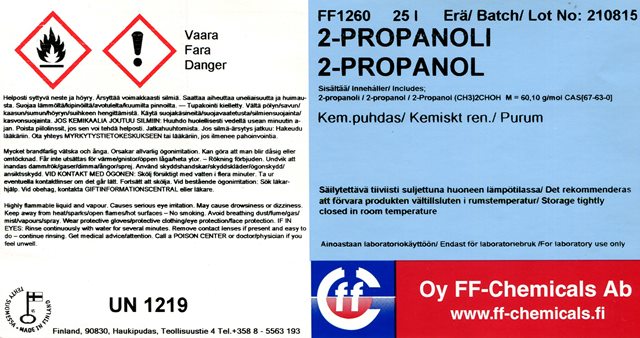Propanoli-2 kp 99,9% - FF-Chemicals